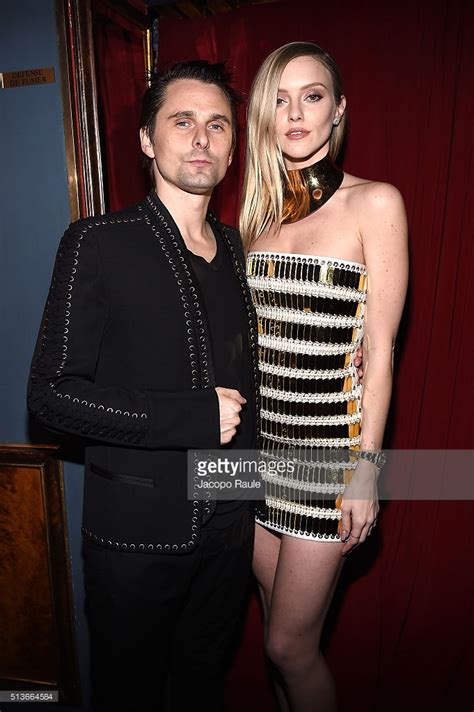 Muse Matt Bellamy And Elle Evans 03 March 2016 Balmain Aftershow