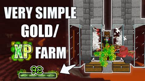 Minecraft Zombified Piglin Xpgold Farm Afk Tutorial 118 Youtube