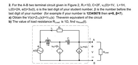 Solved 2 For The AB Two Terminal Circuit Given In Figure Chegg Com