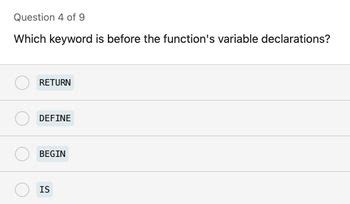 Answered O RETURN DEFINE BEGIN IS Bartleby