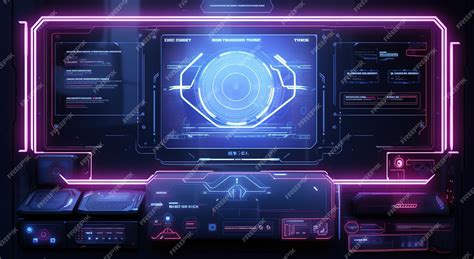 Графический интерфейс шаблона панели управления для дизайна игрового фона генеративный Ai