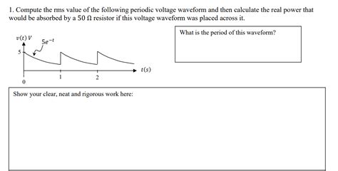 Solved Compute The Rms Value Of The Following Periodic Chegg