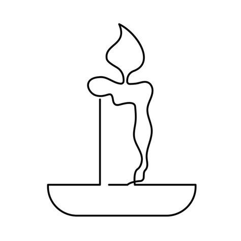 Premium Vector Candle Ramadan Kareem Continuous Line Icons Outline Vector Symbol Collection