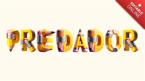 Predador Gerador De Efeitos De Estilo De Texto