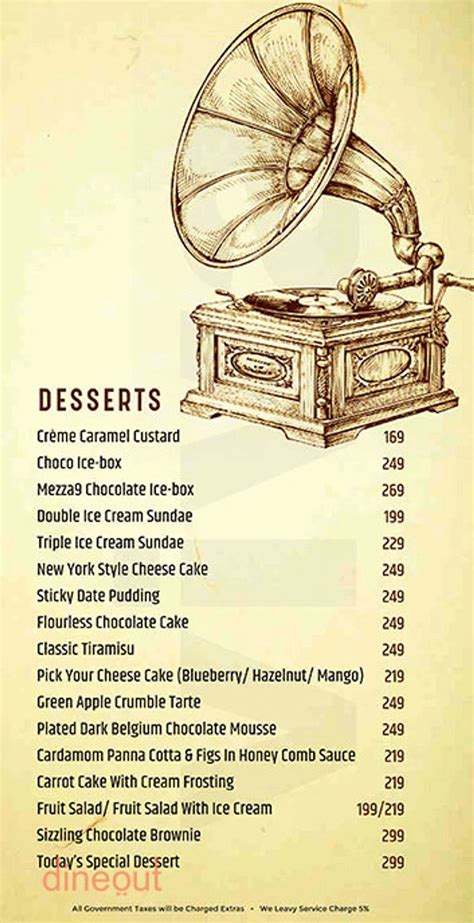 Menu Of Mezza 9 Hinjewadi Pune Dineout Discovery