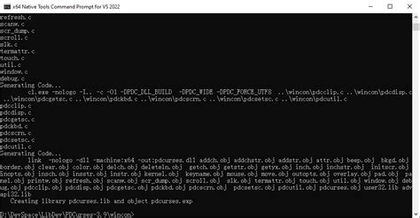 Compile PDCurses In The Windows Platform With Visual C V Programmer All