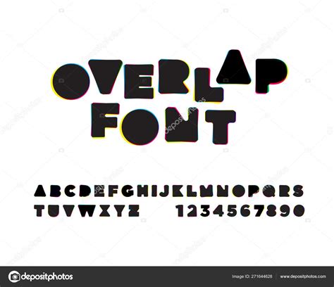 Overlap Font Design Colorful Vector Illustration Stock Vector By B Ckminus