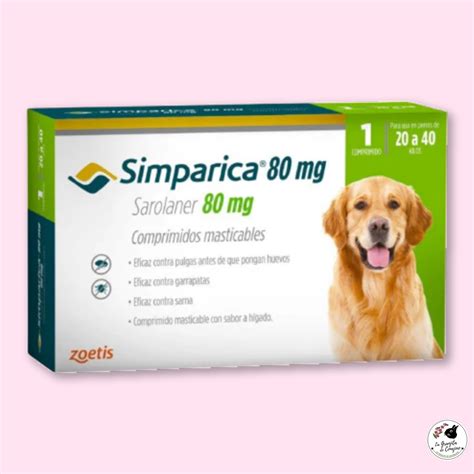Simparica 80 Mg 20 40 Kg X 1 Comprimido La Granjita De Conejino
