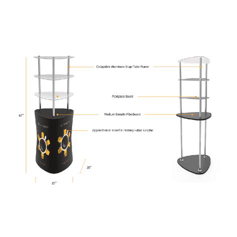 Portable Triangular Display Tower Counter