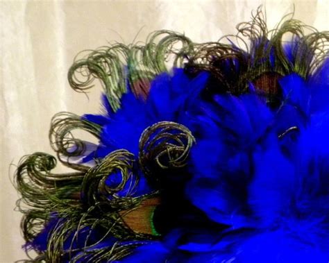 Items Similar To Royal Blue Peacock Feather Bouquet On Etsy