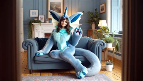 Girl In A Vaporeon Fursuit At Home By Verstellion On Deviantart