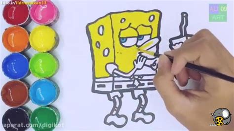 آموزش نقاشی به کودکان باب اسفنجی فیلو