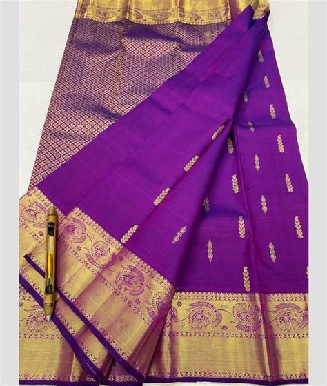 Kanchipuram pattu sarees | Kanchi silk handloom saree with All over Buttas design online from ...
