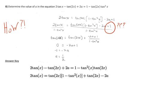 Jensen Math Advanced Functions Unit 5 Lesson 3 Question 8 This 1 That Appears Out Of Nowhere
