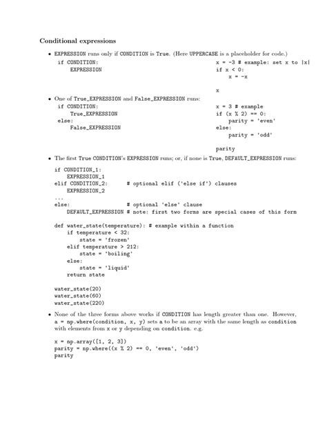 11 Conditionalexpressions Pdf