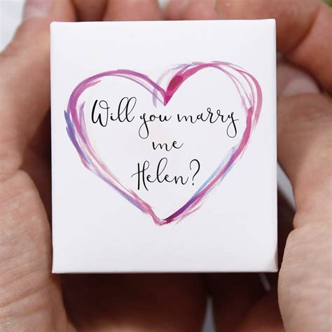 Personalised Will You Marry Me Proposal Ring Box By Olivia Morgan Ltd