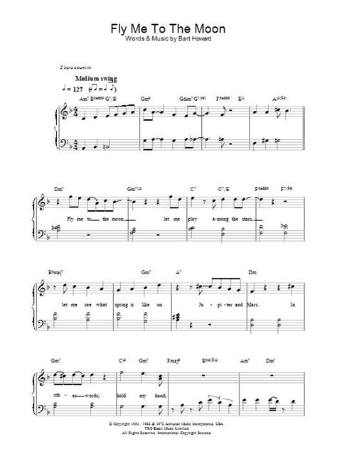 Diana Krall Fly Me To The Moon In Other Words Sheet Music Notes