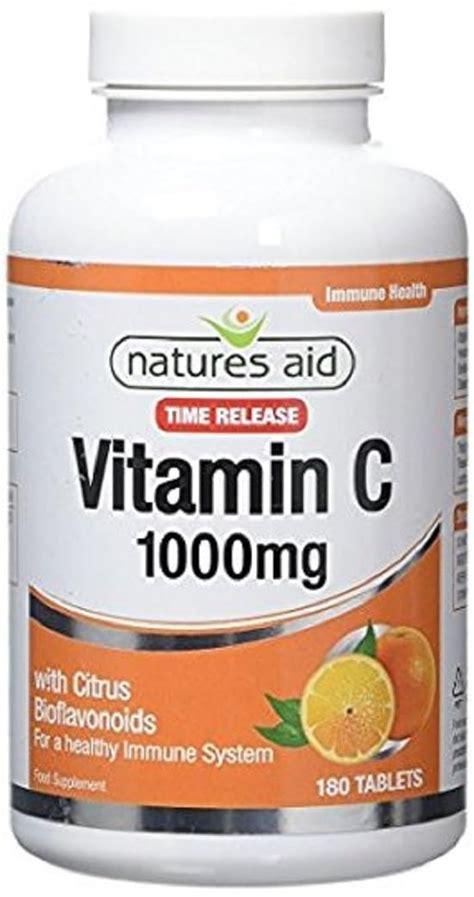 Natures Aid Vitamin C 1000mg Time Release Immune Support 180 Tablets