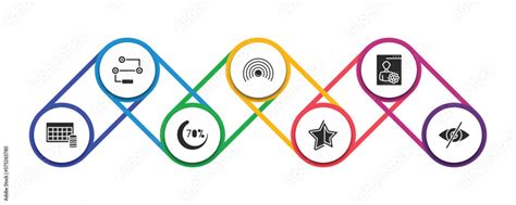 user interface filled icons with infographic template glyph icons such as flow chart interface