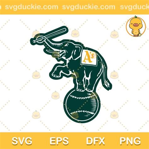 Oakland Athletics Elephant Svg Oakland Athletics Baseball