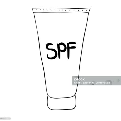 Spf 병 그림 벡터 그래픽 라인 잉크 자외선 차단제 로션 튜브 여름 스킨 케어 자외선 차단 해변 휴가 열대 휴양지 여행 고립 된 컬러 클립 아트를위한 아이콘 건강한 생활