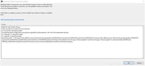 解决问题：failed To Load Javahl Libraryfailed To Load Javahl Library Csdn博客
