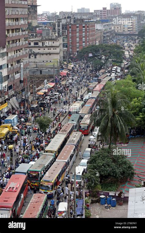 Vehicles Stuck In The Traffic Jam In Dhaka Bangladesh On November 20
