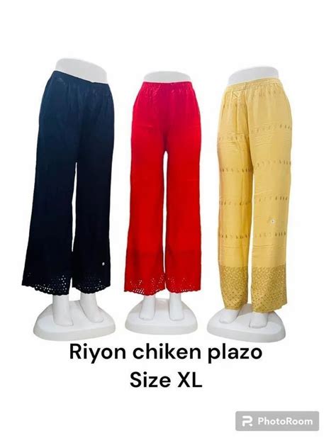 Rayon Chikan Palazzo At Rs 130piece चिकन पलाज़्ज़ो In New Delhi Id