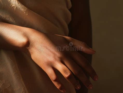 Ai Generated Illustration Of A Closeup Of A Dark Skinned Female Hand
