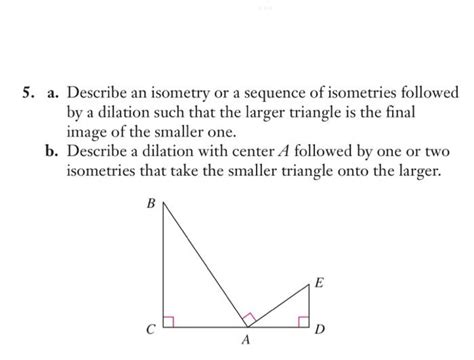 Solved A Describe An Isometry Or A Sequence Of Chegg Com