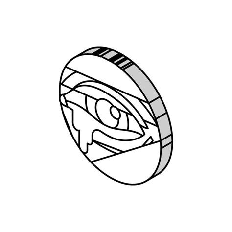 Red Or Watery Eyes Disease Symptom Isometric Icon Vector Illustration