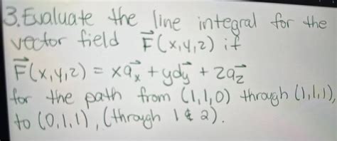 Solved Evaluate The Line Integral For The Vector Field Chegg