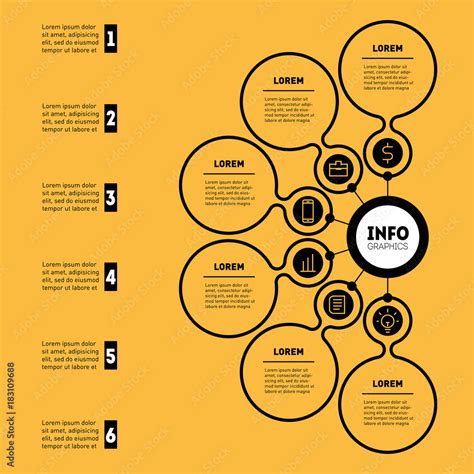 Vecteur Stock Business Presentation Or Infographic With 6 Options Web