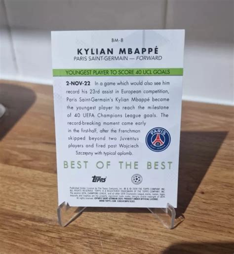 TOPPS UEFA CLUB Competitions Flagship 2023 24 Kylian Mbappe Best Of The