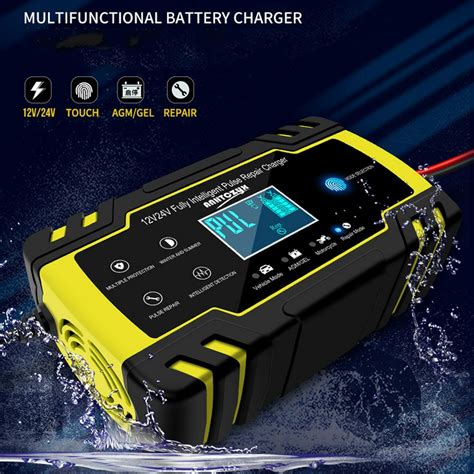 ANHTCzyx Zyx-J30 Car Battery Charger 12/24V 8A Touch Screen Pulse ...