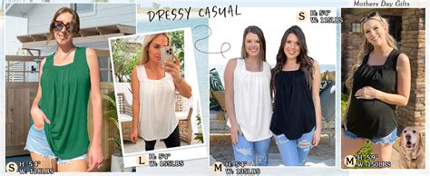 Saloogoe Summer Tank Tops For Women Loose Fit Pleated Square Neck