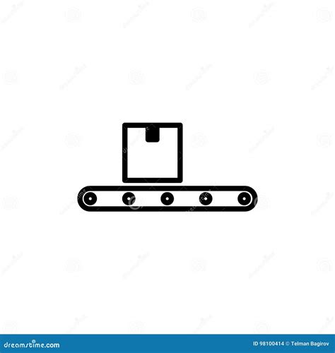 Icono De La Banda Transportadora En El Fondo Blanco Stock De