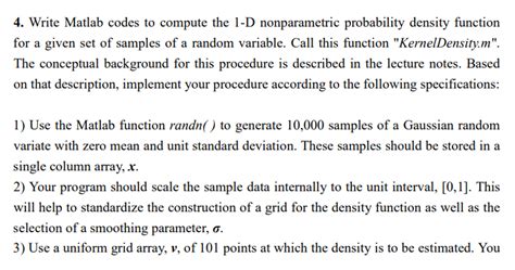 solved 4 write matlab codes to compute the 1 d