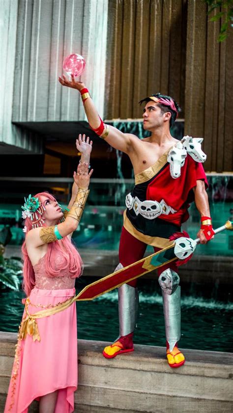 Zagreus And Aphrodite Cosplay Hadesthegame Cosplay Ideas Cosplay Costumes Halloween Costumes