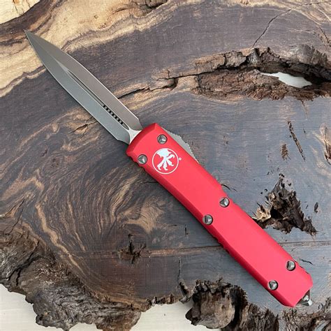 Microtech Ultratech De Red Handle Bronzed Apocalyptic Standard 122