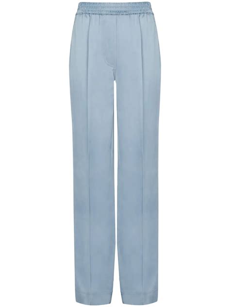 Rta Elasticated Waist Straight Leg Trousers Blue Farfetch