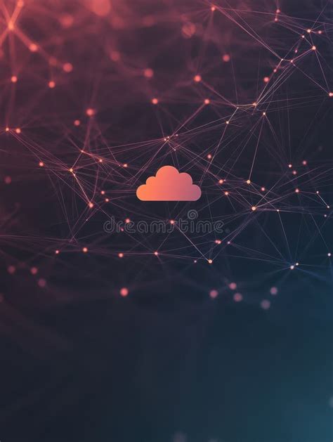 Simple Cloud Icon Appears At The Center Amidst A Network Of Glowing Connections Symbolizing