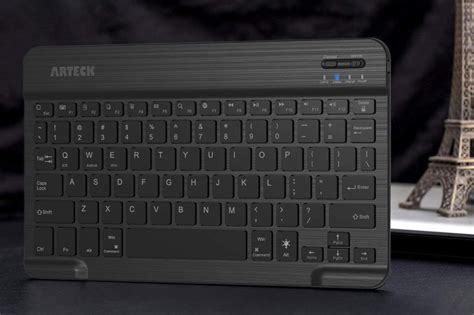 C126 Arteck Hb030b Universal Slim Portable Wireless Bluetooth 3 0 7 Colors Backlit Keyboard With
