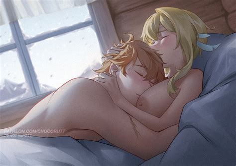 Lumine And Tartaglia Genshin Impact Drawn By Chocorut Danbooru