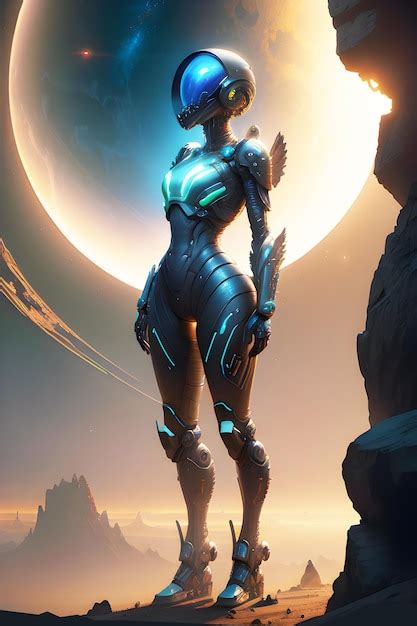 Premium Ai Image An Alien With Cloaking Armor Arrival Generative Ai