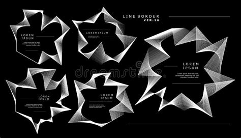 Hexagon Abstract Lines Border Design Vector Hexagonal Lines Abstract Border Stock Vector