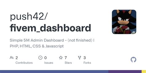 Github Push42fivemdashboard Simple 5m Admin Dashboard Not Finished Php Html Css