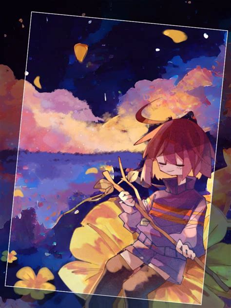 Matu T Iyou8 Frisk Undertale Undertale 1other Androgynous Blue Shorts Branch Brown