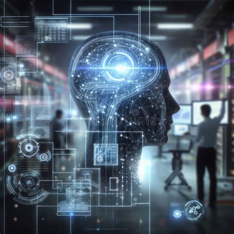 Concept Machine Learning Data Analysis In Business And Industrial Manufacturing Stock