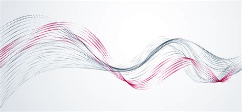 흐르는 입자의 물결 부드러운 곡선 모양 라인 입자 배열 흐름과 벡터 추상적 인 배경 3d 모양 점 혼합 메쉬 미래 기술 편안한
